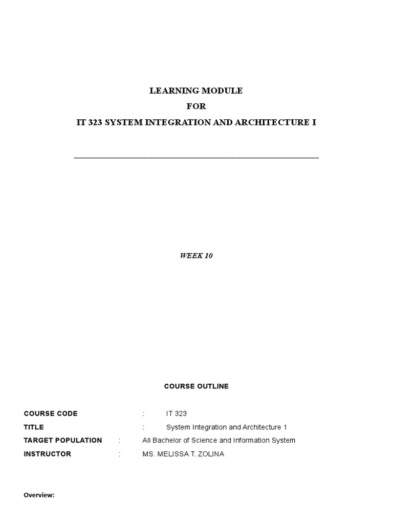Week 10) | PDF | System | Abstraction (Computer Science)