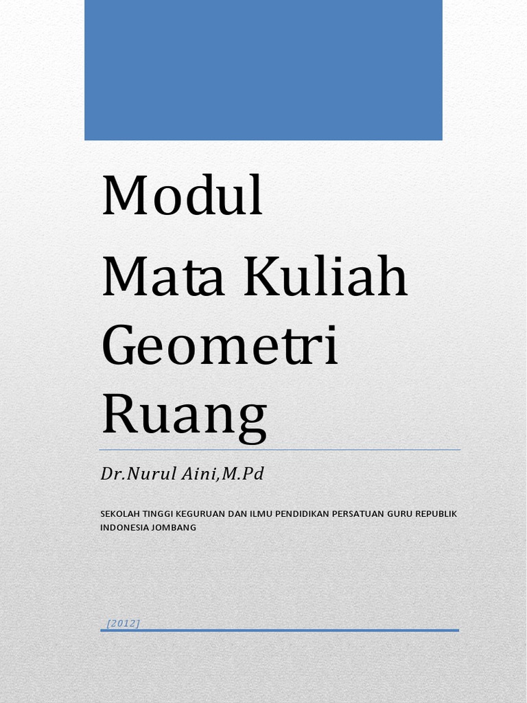 Modul Geometri Ruang Kelas 6 | PDF