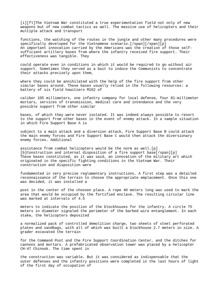 American Fire Support Bases in Vietnam | PDF | Artillery Battery | Bell ...