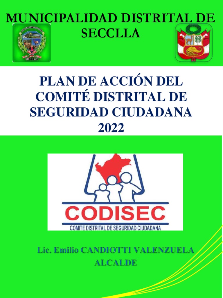 1.plan Codisec 2022 | PDF | Valores | Policía