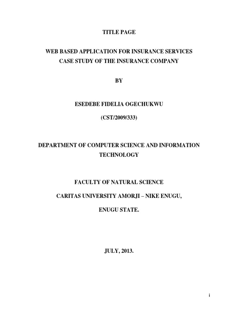 Web Based Application For Insurance Services | PDF | Databases | Insurance