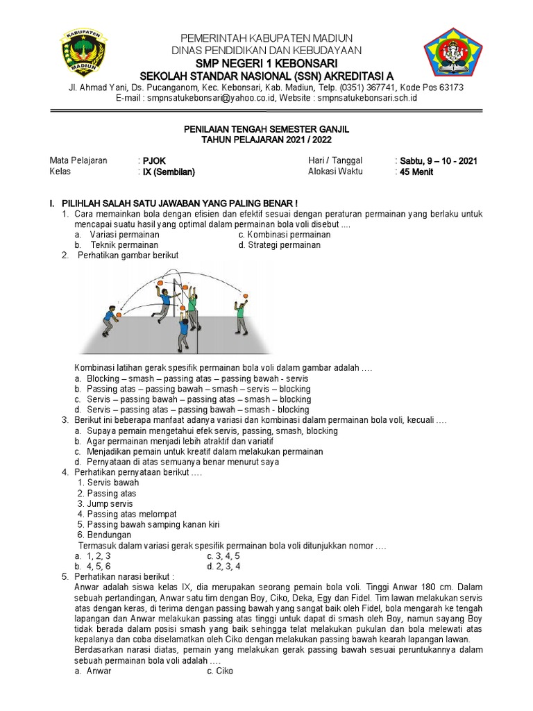 Soal PTS Kelas 9 Ganjil Ok | PDF