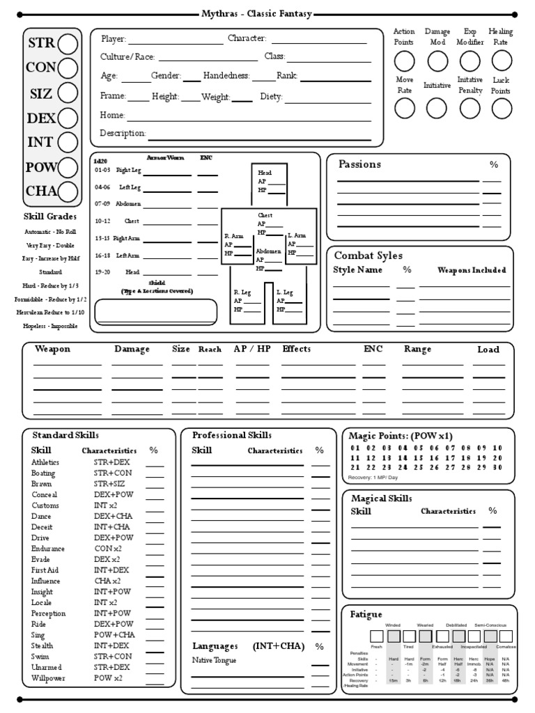 HP Classic Fantasy | PDF | Role Playing Games