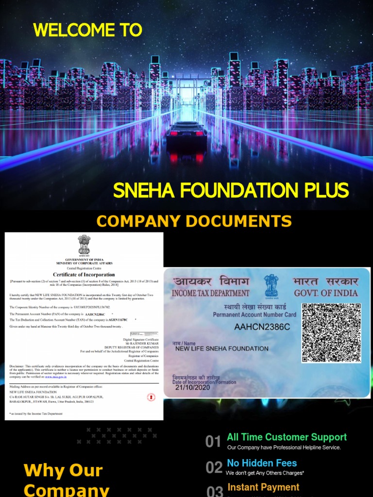 Sneha Foundation Plus | PDF | Economies | Service Industries