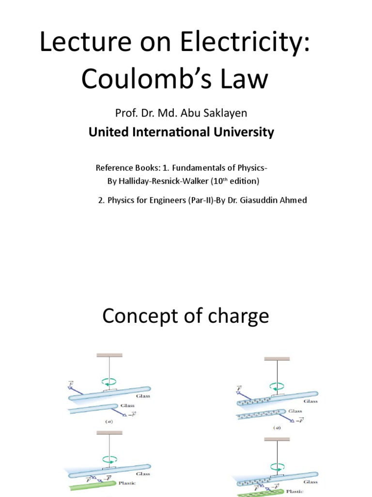 PHY 1103 - Introduction To Electricity - Coulombs Law | PDF | Electric ...