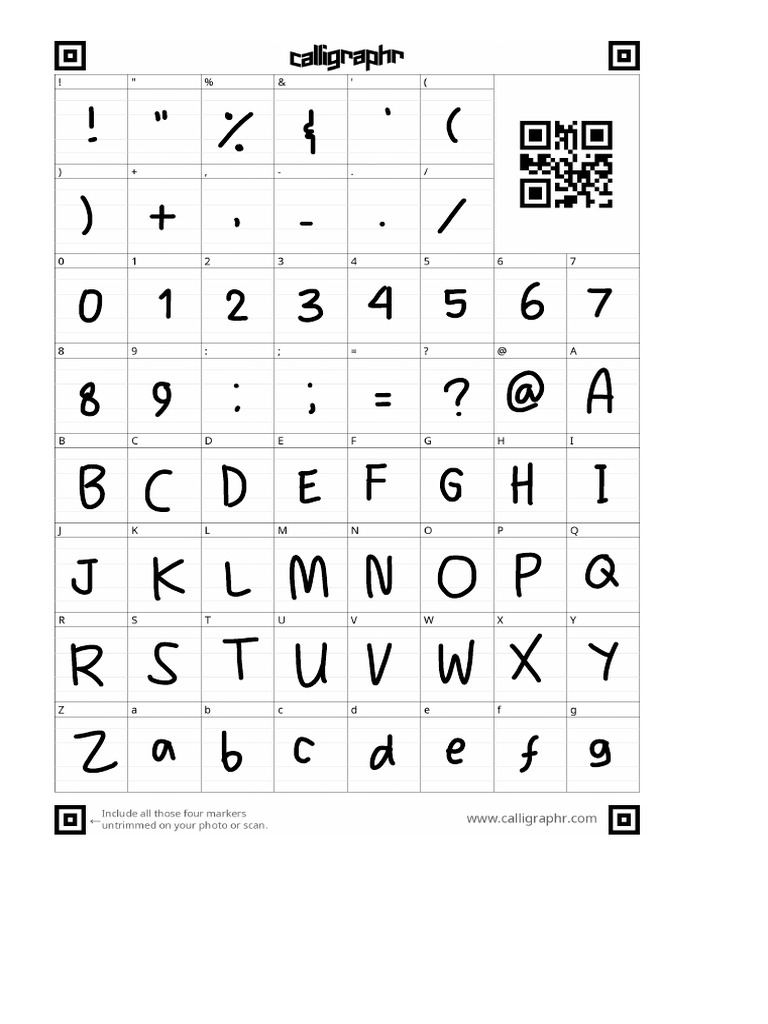 Calligraphr Template | PDF