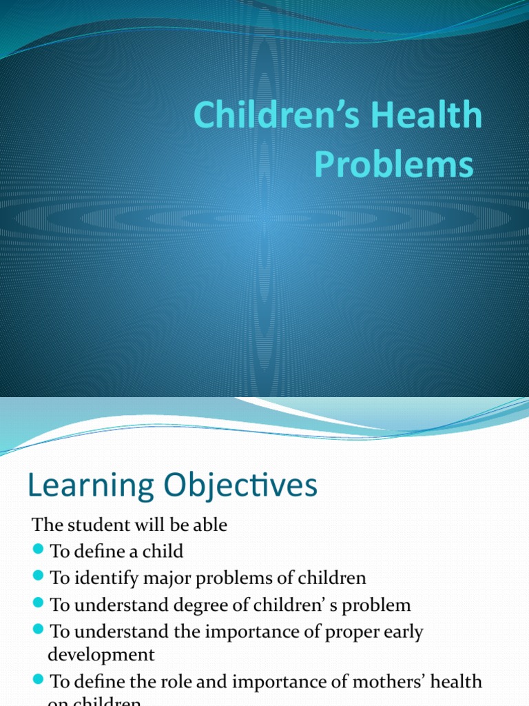 Children's Health Problems | PDF | Prenatal Development | Childbirth