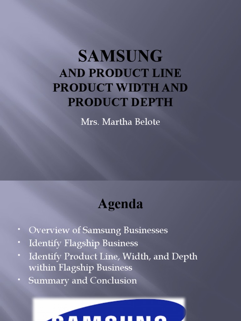Samsung Mobile Product Line Analysis | PDF | Samsung Electronics ...