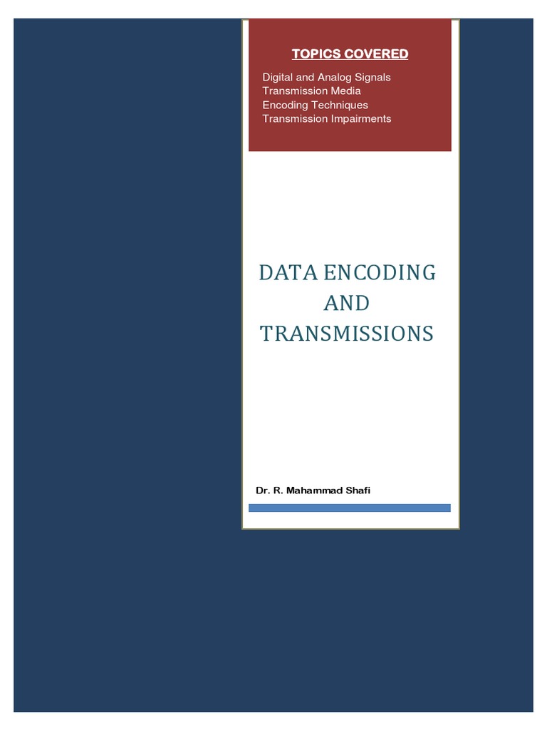 DCCN Chapter-3 Data Encoding and Transmissions | PDF | Transmission ...