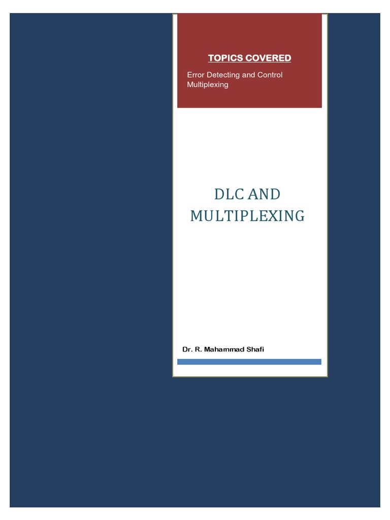 DLC AND MULTIPLEXING TECHNIQUES | PDF | Multiplexing | Error Detection And Correction