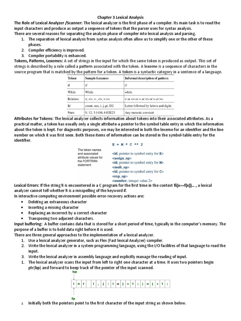Chapter 3 Lexical Analysis | PDF | Parsing | Computing