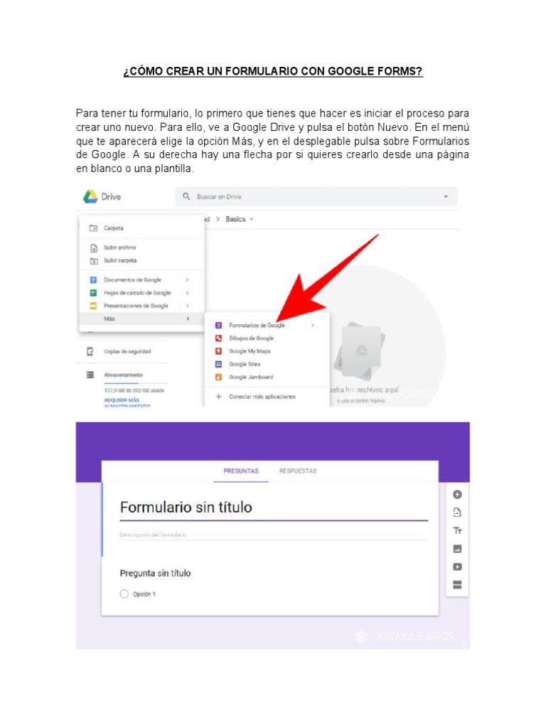 Cómo Crear Un Formulario Con Google Forms | PDF | Desarrollo de ...