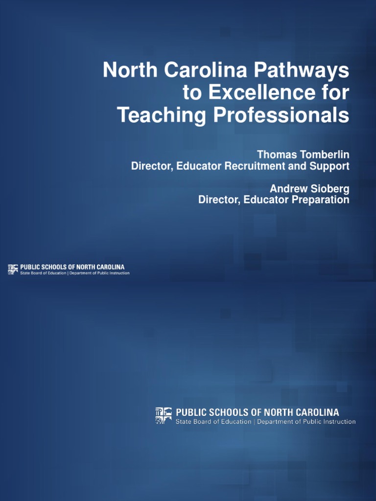 NC Teaching Licensure Model Overview | PDF | Teachers | Apprenticeship