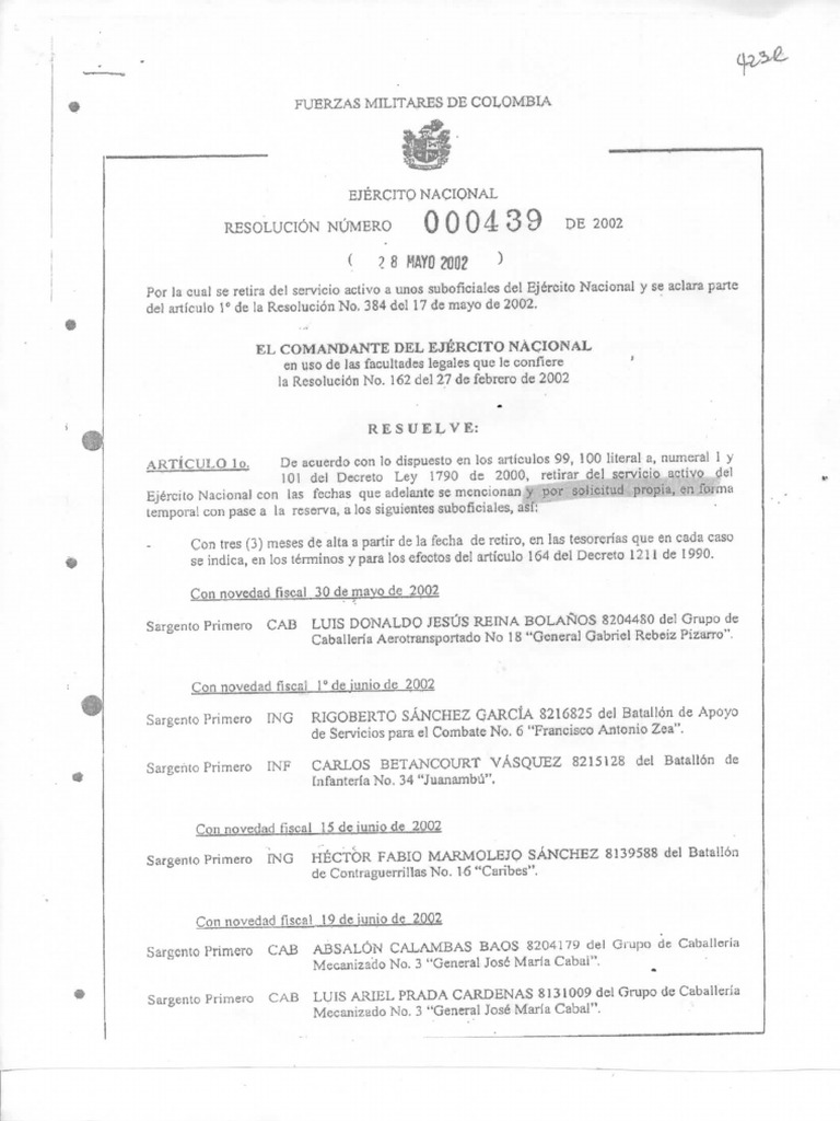 Asignacion de Retiro | PDF