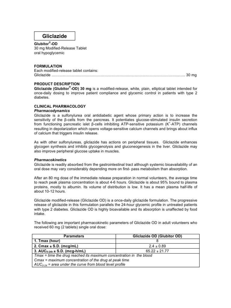 Glubitor Od | PDF | Hypoglycemia | Diabetes