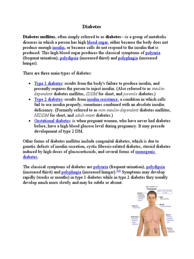 Overview of Diabetes Types and Symptoms | PDF | Wellness | Lifestyle
