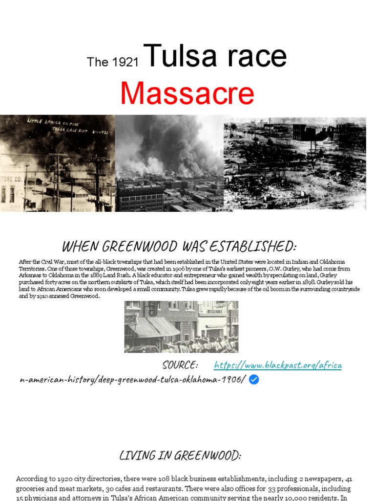 The 1921 Tulsa Race Massacre | PDF | The United States