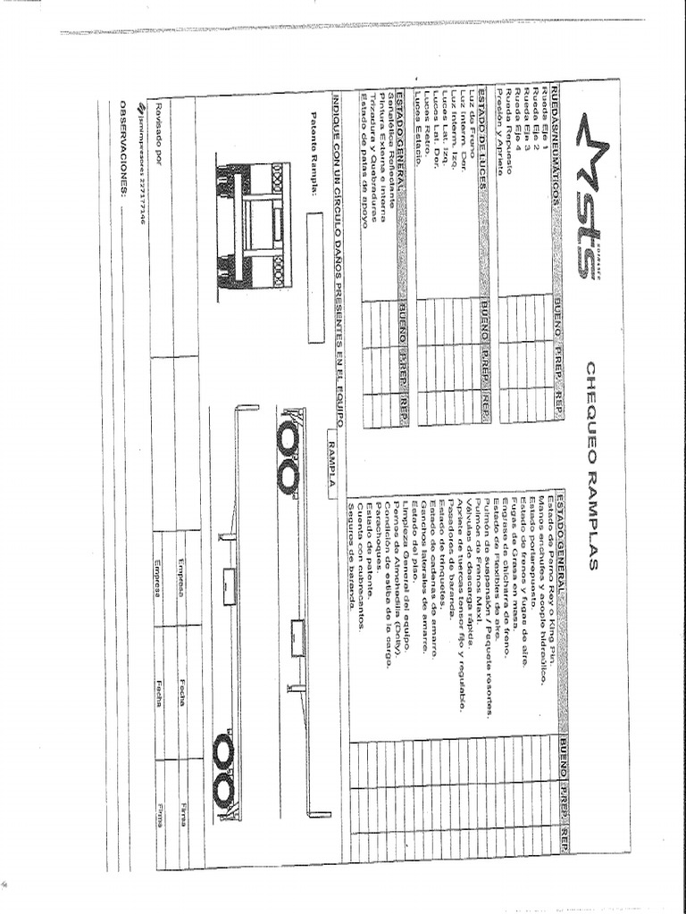 Checklist Rampla Plana | PDF