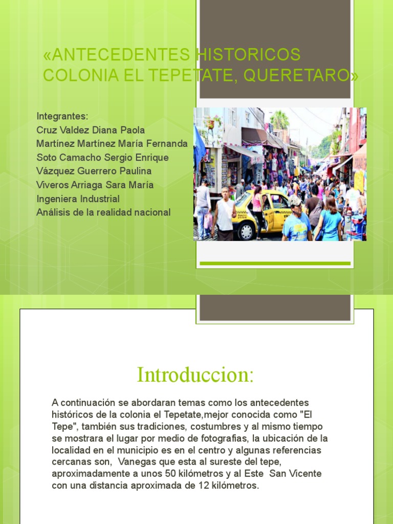 Antecedentes Historicos Colonia El Tepetate, Queretaro 1 | PDF