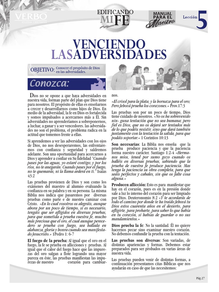 Edificando Mi Fe Lecciones 5, 6, 7, 8 | PDF | Pecado | Dios