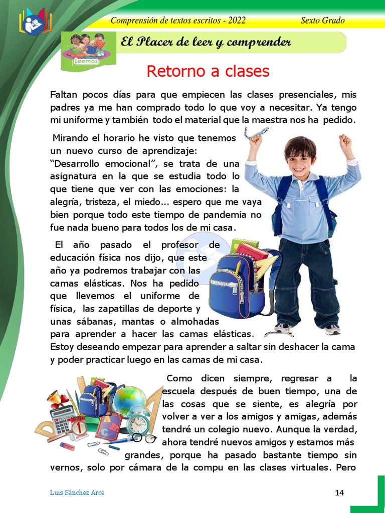 Regreso a Clases: Reflexiones y Aprendizajes | PDF | Las emociones