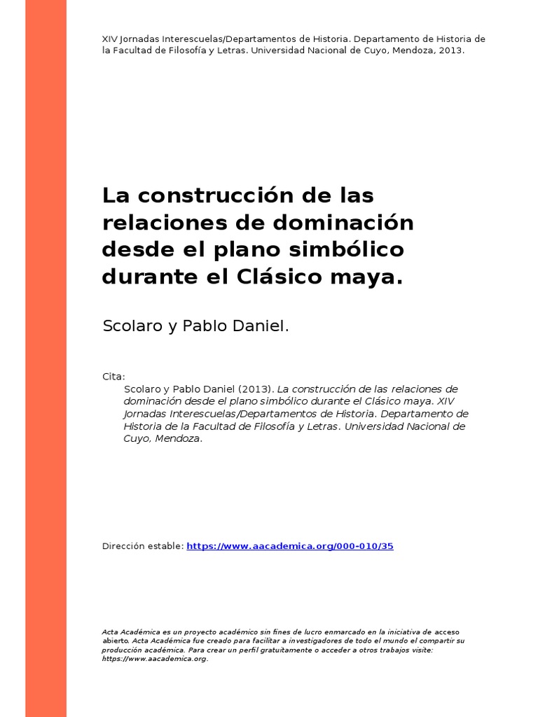 Scolaro y Pablo Daniel (2013) - La Construccion de Las Relaciones de ...