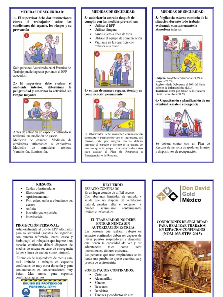 Nom-033 STPS 2015 Espacios Confinados | PDF