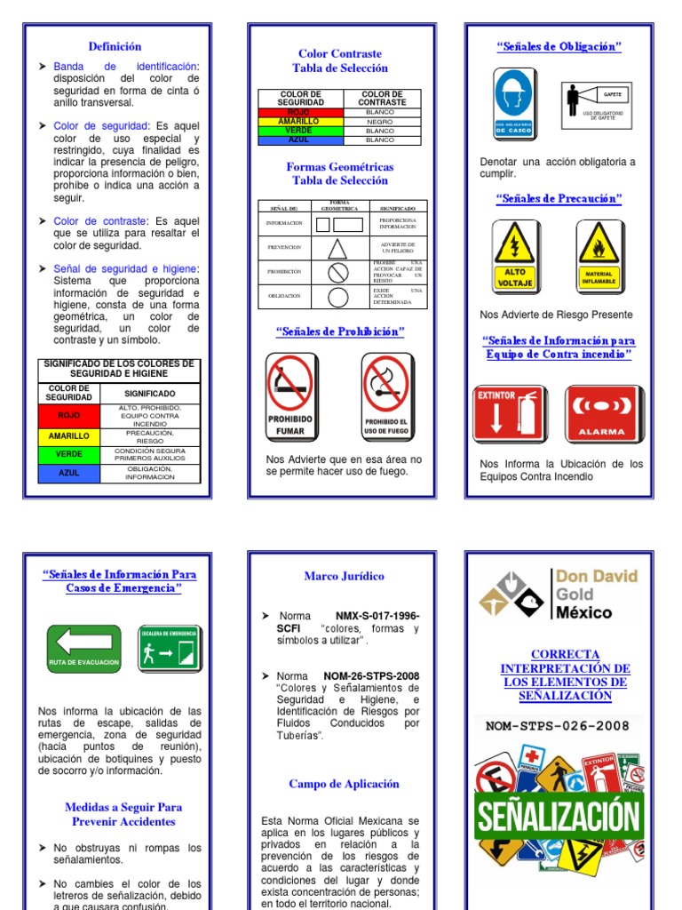 Señalización y Colores de Seguridad NOM-026 | PDF | Color