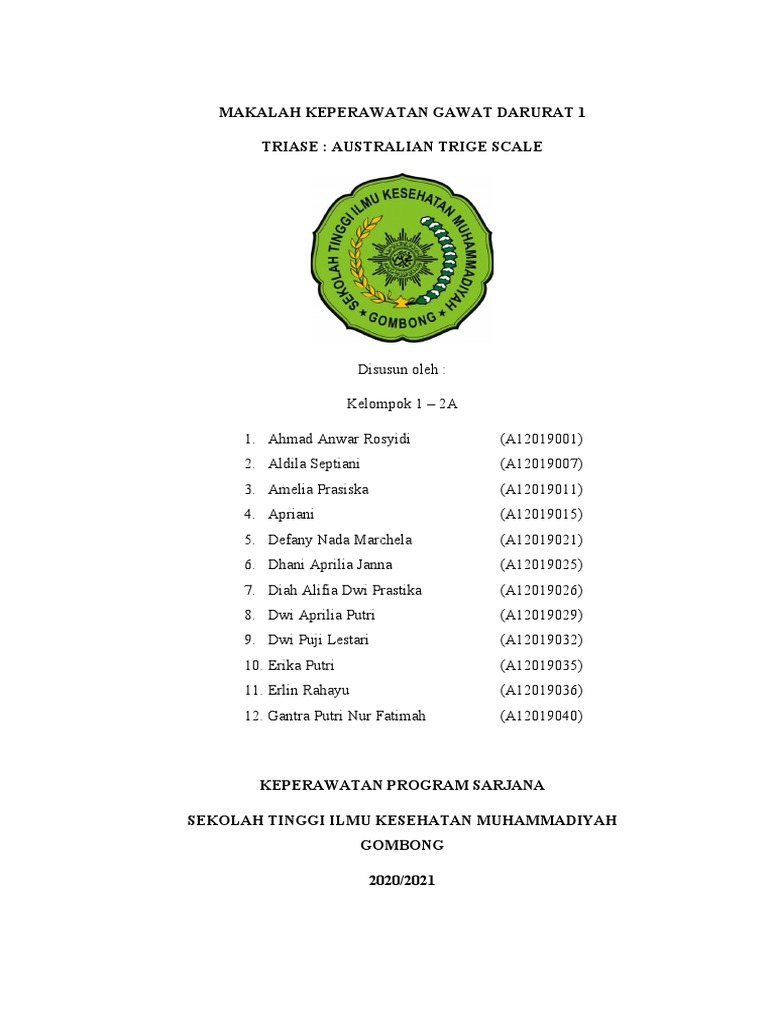 Triase - Australian Trige Scale | PDF