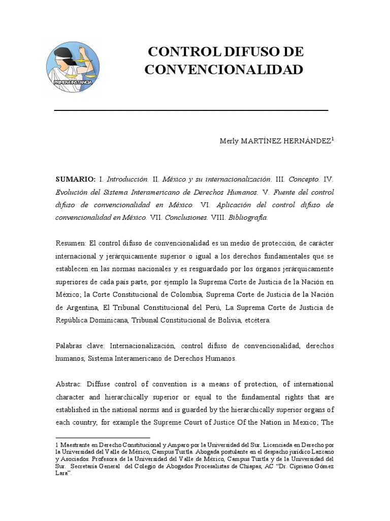 Control Difuso de Convencionalidad Merly Martínez Hernández | PDF ...