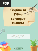 EXAMPLE OF Bionote | PDF