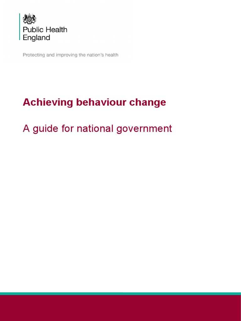 Achieving Behaviour Change: A Guide For National Government | PDF ...