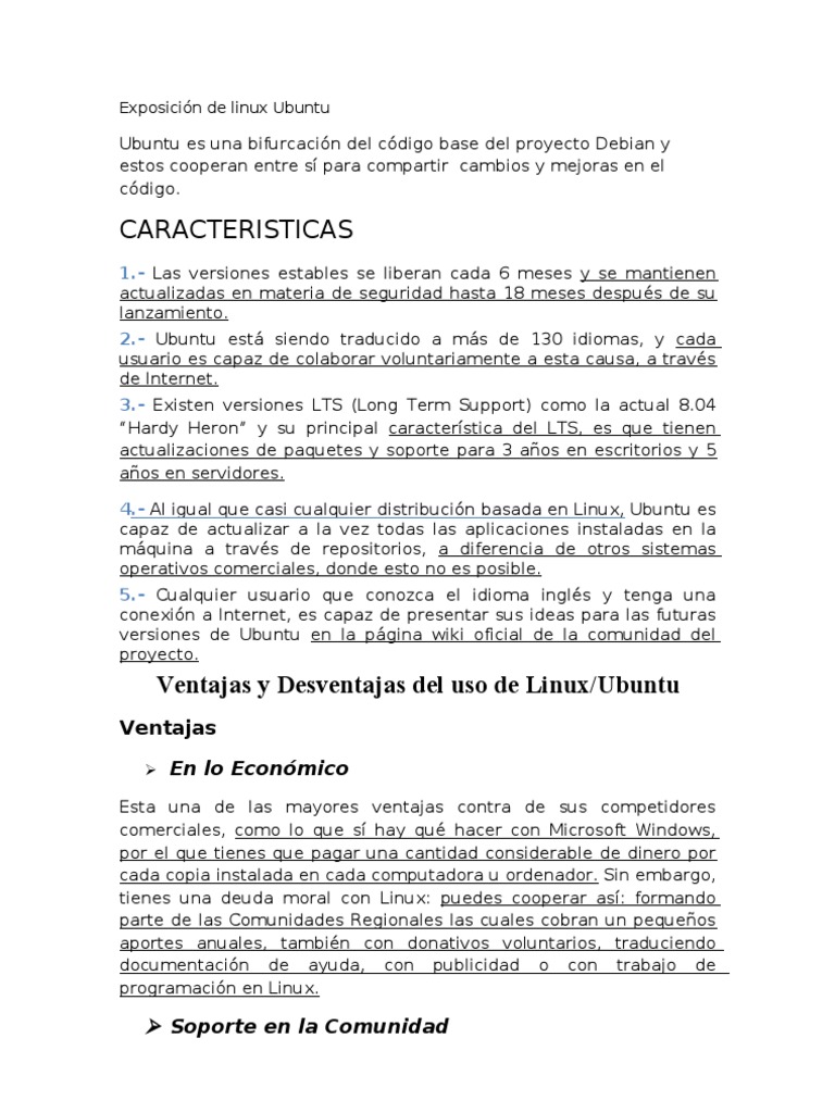 Exposición de Linux Ubuntu | PDF | Microsoft Windows | Tecnología digital