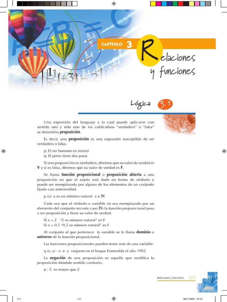 Cap. 3 Álgebra Arrayan RELACIONES Y FUNCIONES - Ximena Carreño y Ximena Cruz | PDF | Si y solo ...