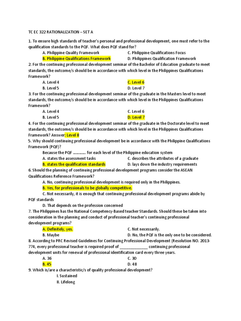 Prof Ed Questions | PDF | Teachers | Educational Assessment
