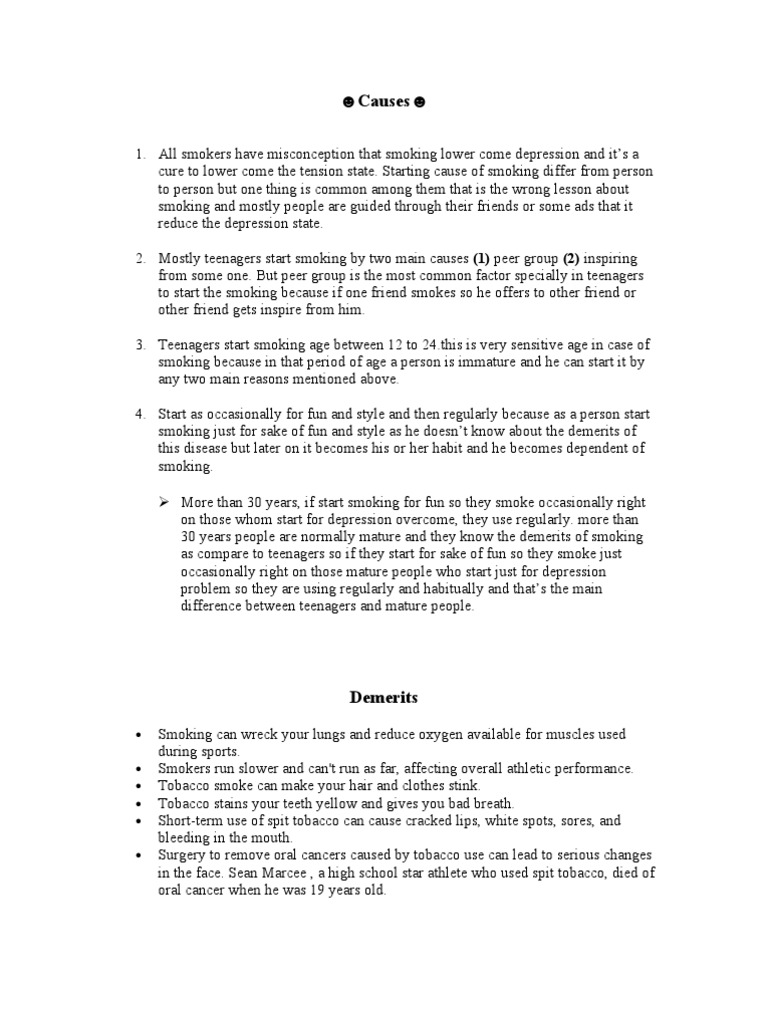 The Negative Health Effects of Smoking: Causes, Demerits, and ...