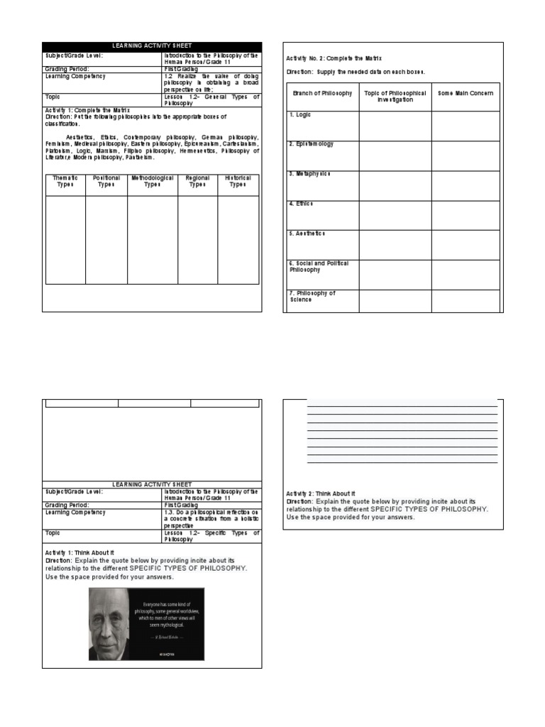 Philo Worksheet Week 2 | PDF | Philosophical Theories | Metaphysics