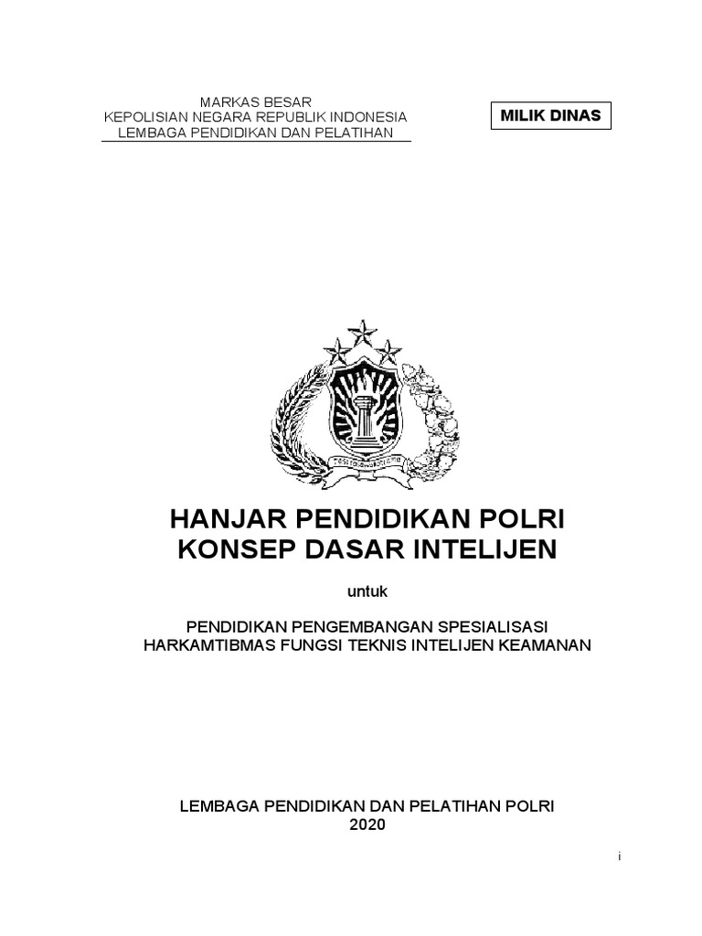 Konsep Dasar Intelijen | PDF