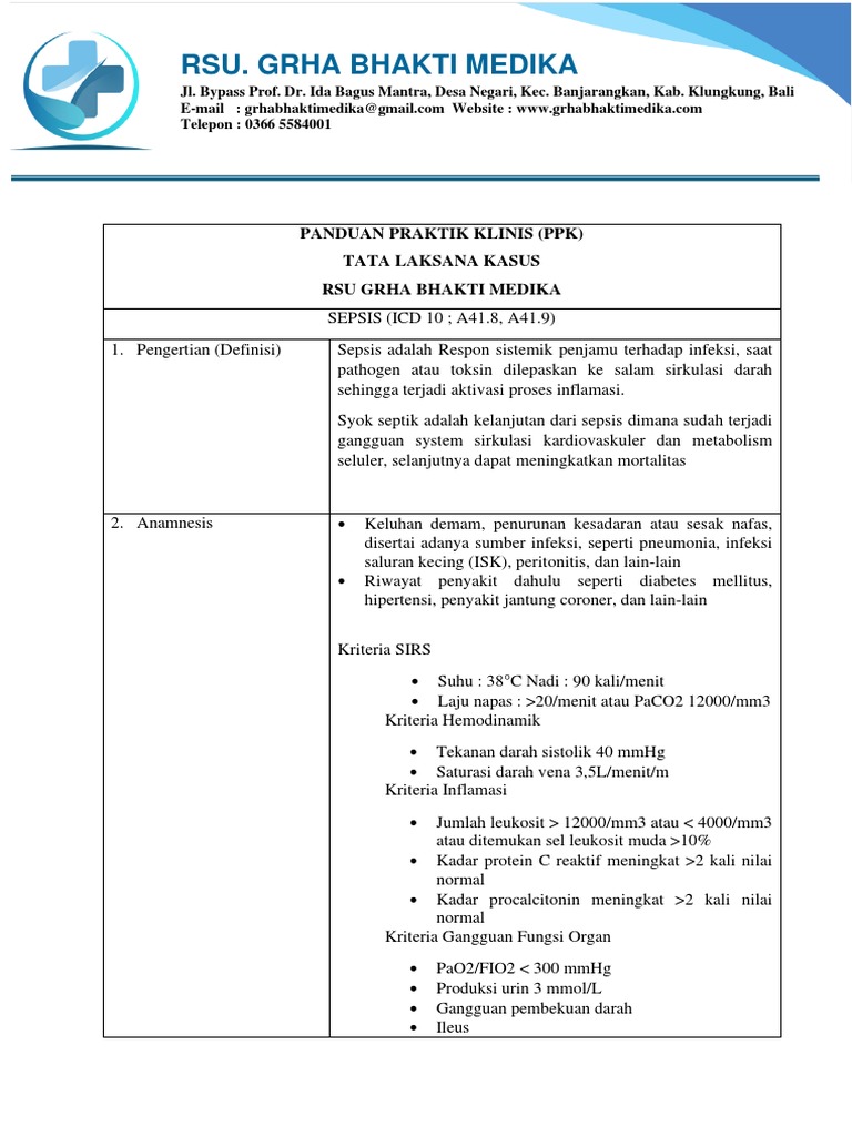 Panduan Tatalaksana Syok Sepsis 2023 | PDF