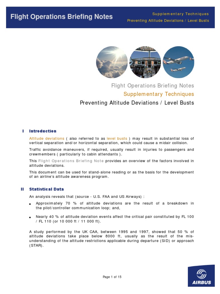 Supplementary Techniques Preventing Altitude Deviations - Level Busts ...