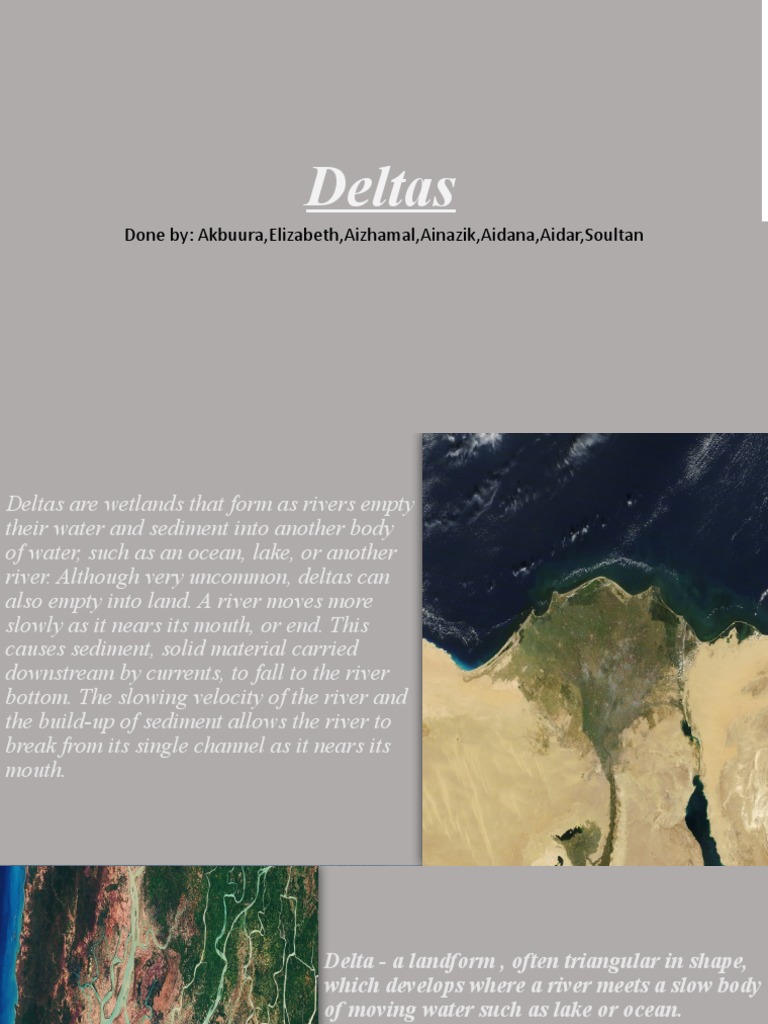 Classification and Types of Deltas Formed by Sediment Deposition Where ...