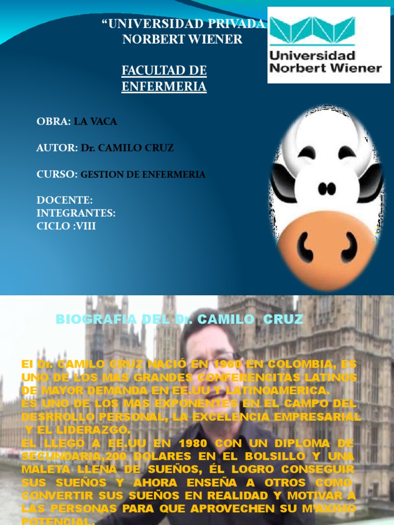 La Vaca De Camilo Cruz 2 Pdf Vacas Realidad