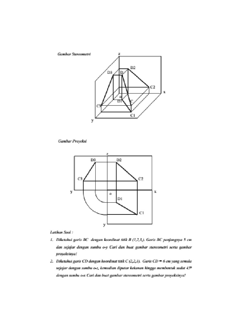 Tugas Proyeksi Garis | PDF