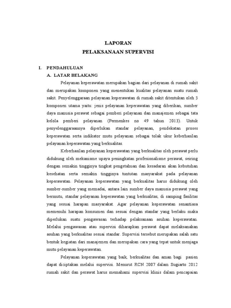 Laporan Supervisi | PDF | Karier & Perkembangan