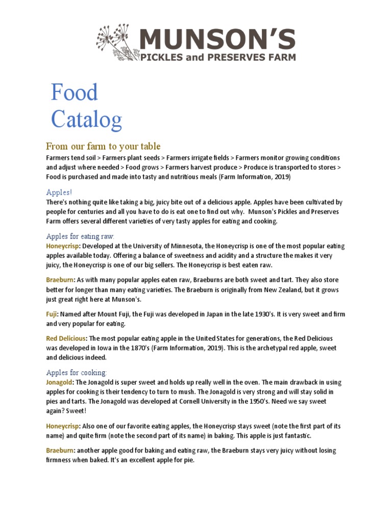 Food Catalog: From Our Farm To Your Table | PDF | Apple | Beetroot
