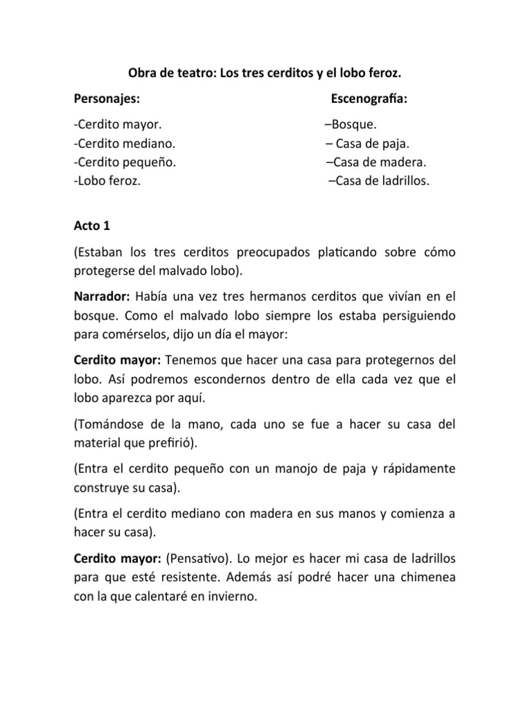1651b2 Tomalo Obra De Teatro Los Tres Cerditos Person - vrogue.co