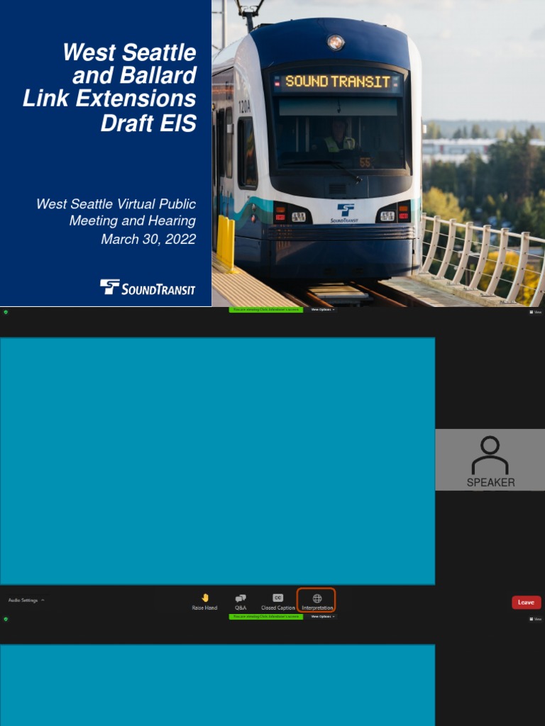 Sound Transit West Seattle Presentation | PDF