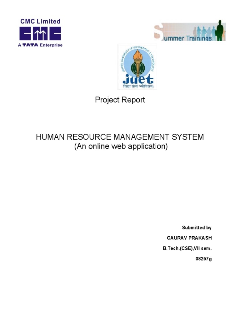 Hrms Report | PDF | Software Development | Systems Engineering