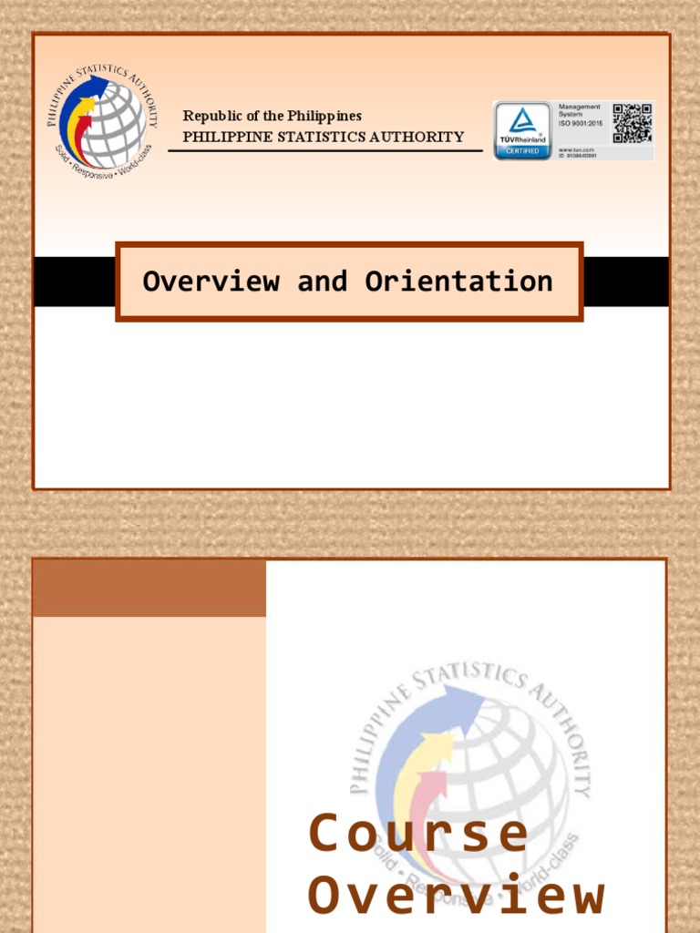Overview and Orientation: Republic of The Philippines Philippine ...