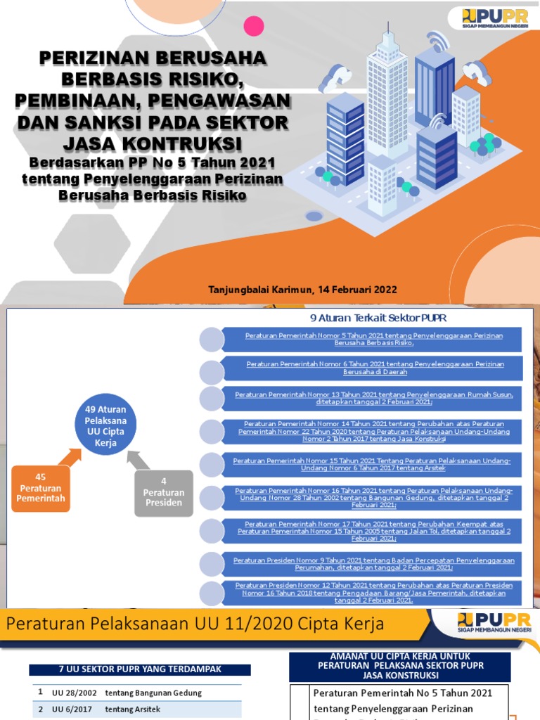 PP 5 Tahun 2021 Perizinan Berusaha Berbasis Resiko | PDF